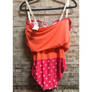 Coco Rave | Swim | Coco Rave Watermelon Pink White Polka Dot One Piece ...